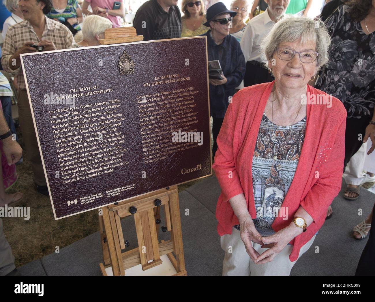 Annette Dionne, one of the two surviving Dionne quintuplets, attends a ...