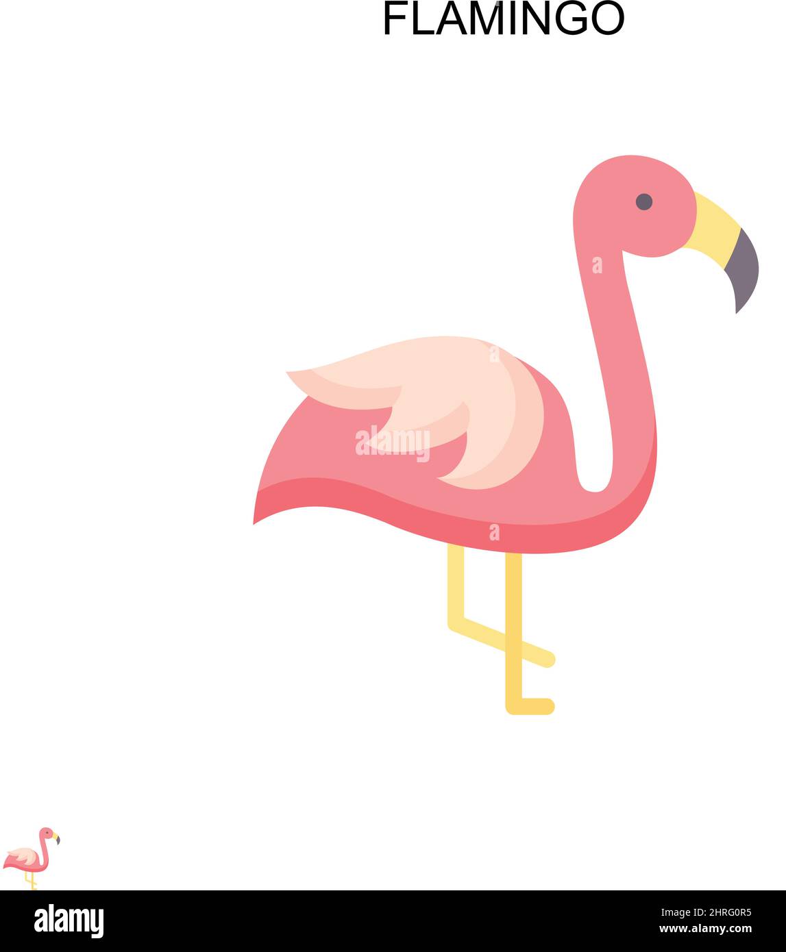 Flamingo Simple vector icon. Illustration symbol design template for ...