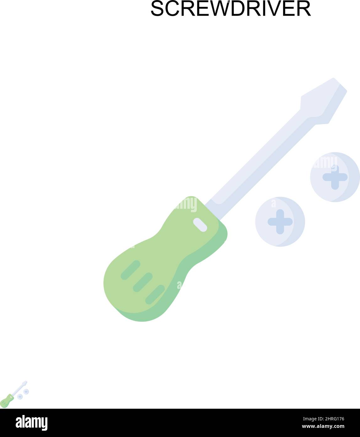 Screwdriver Simple vector icon. Illustration symbol design template for ...