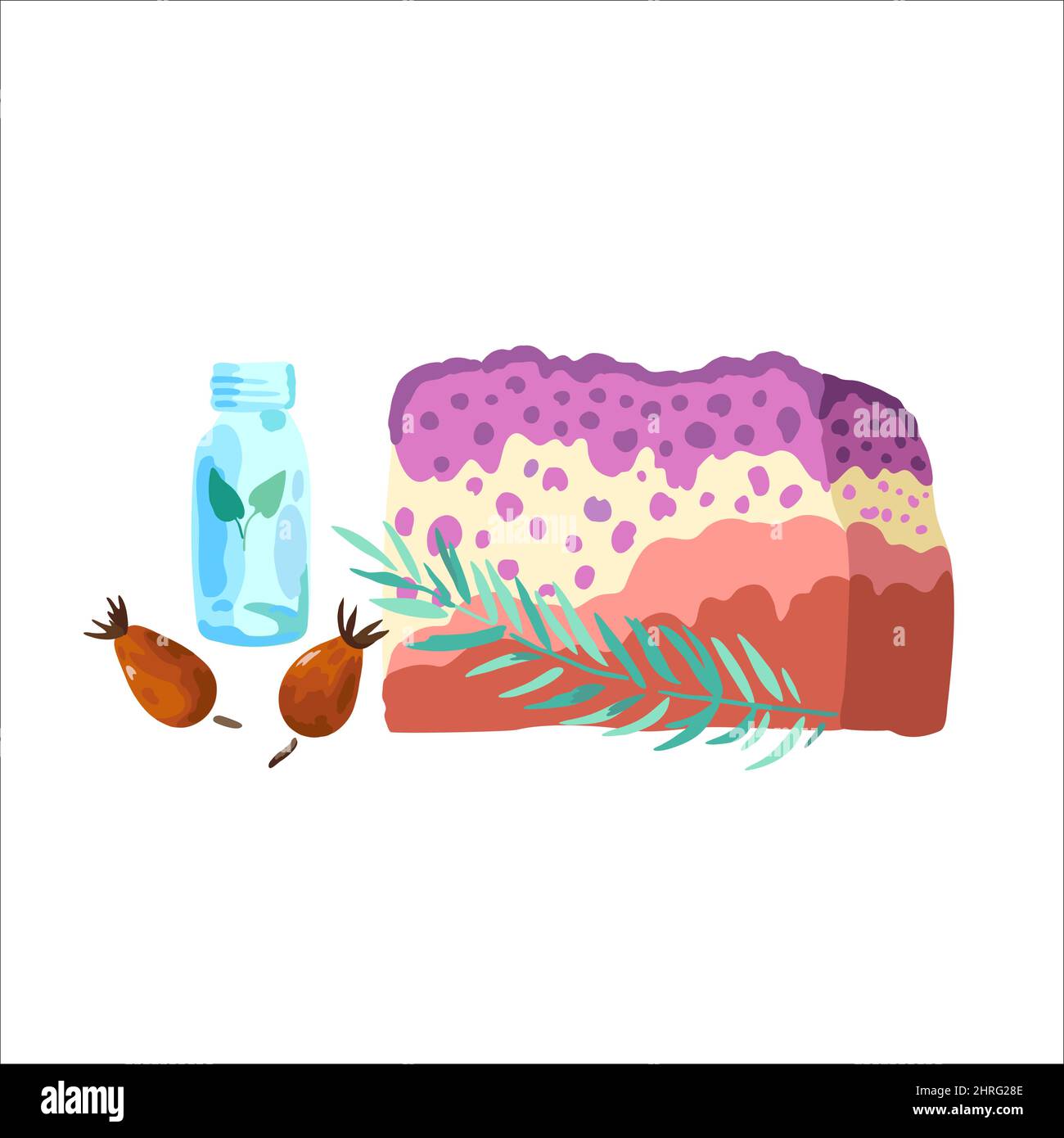 Herbal soap making Stock Vector Images - Alamy