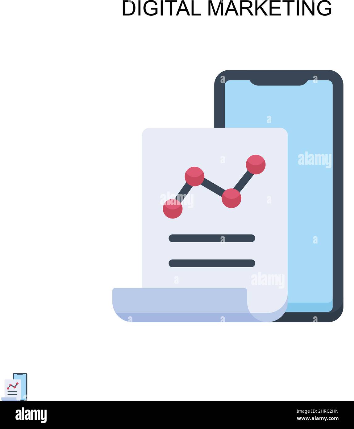 Digital marketing Simple vector icon. Illustration symbol design ...