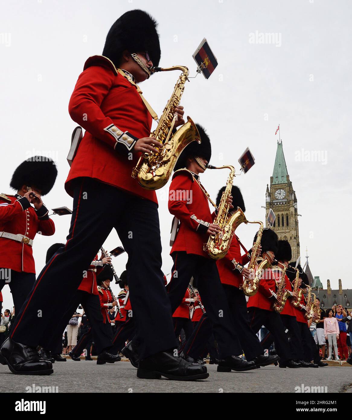 Members of the Ceremonial Guard band play as the final Changing of the ...