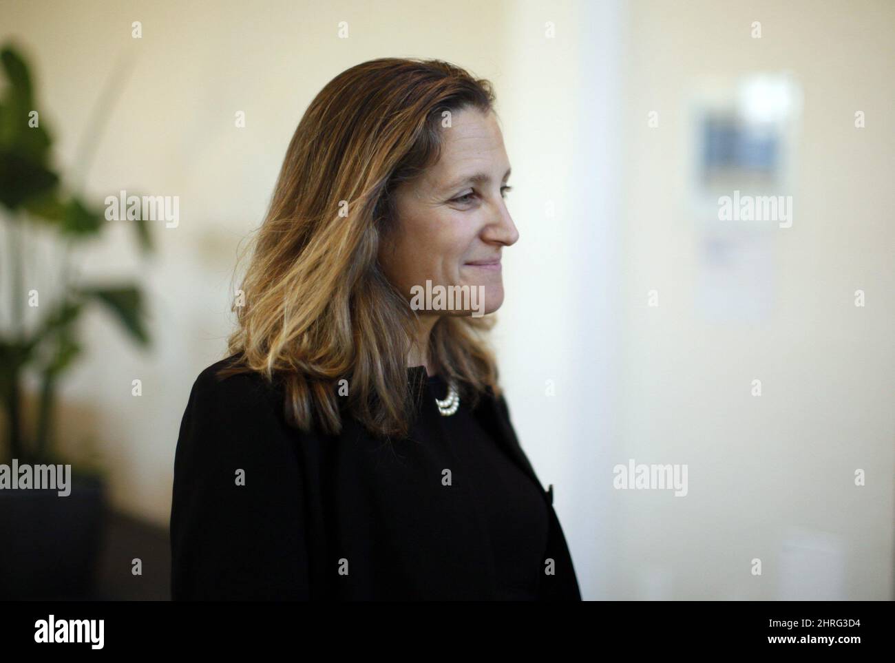 Minister of Foreign Affairs Chrystia Freeland arrives at the Vancouver ...