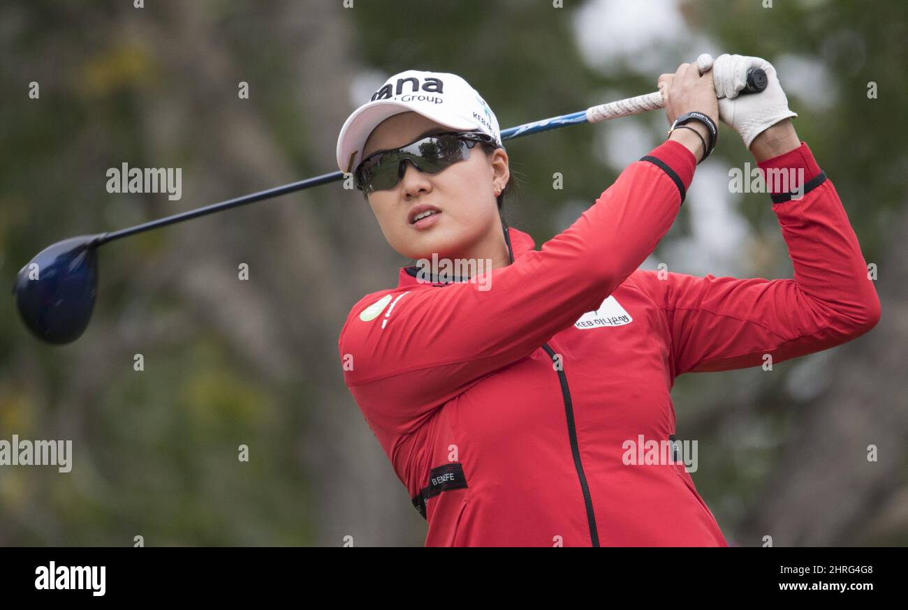 Minjee Lee of Australia tees off on the 2nd tee during the CP Women's ...