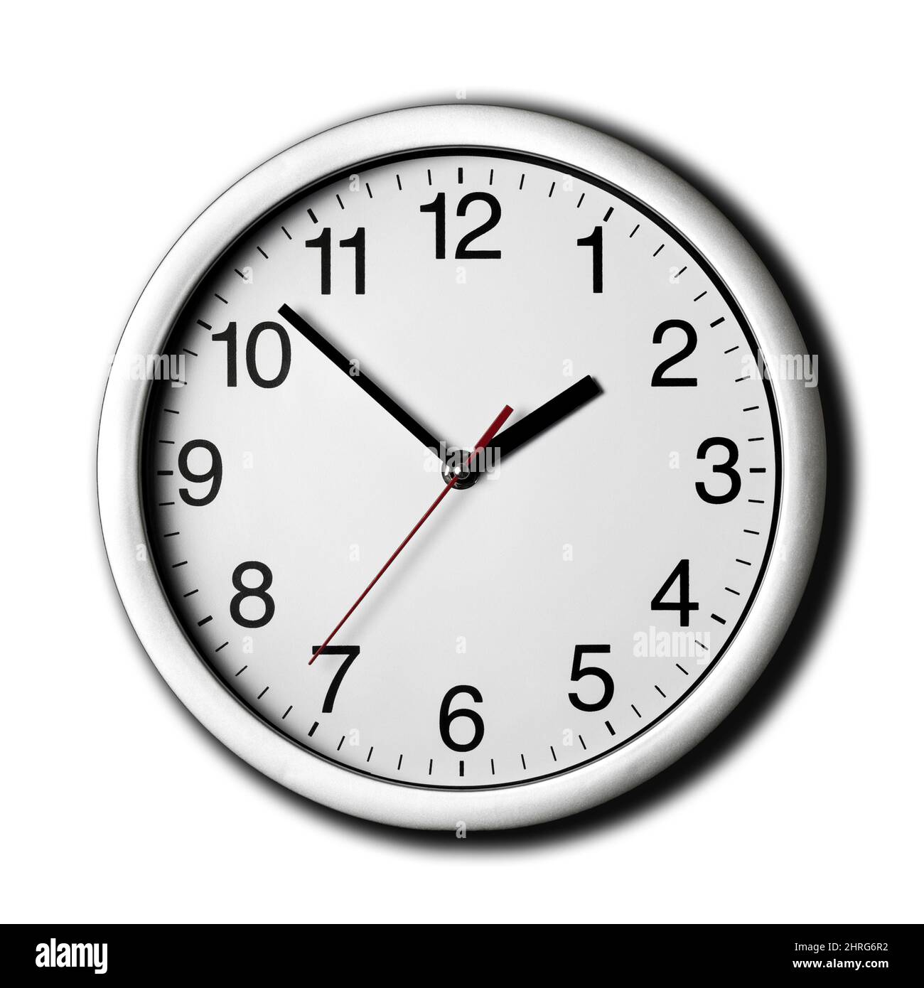 Illustration of a simple wall clock on a white background Stock Photo ...