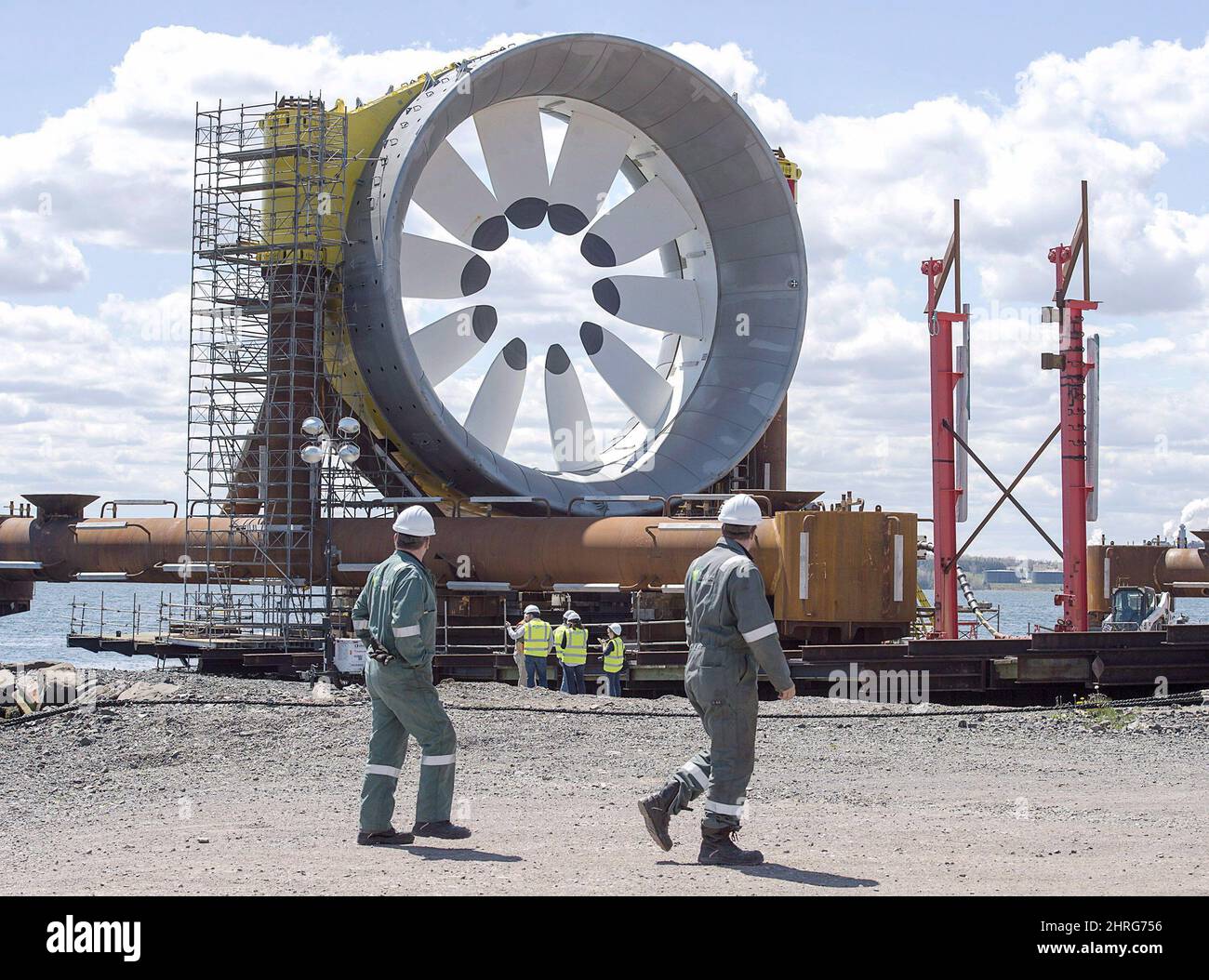 A turbine for the Cape Sharp Tidal project is seen at the Pictou ...