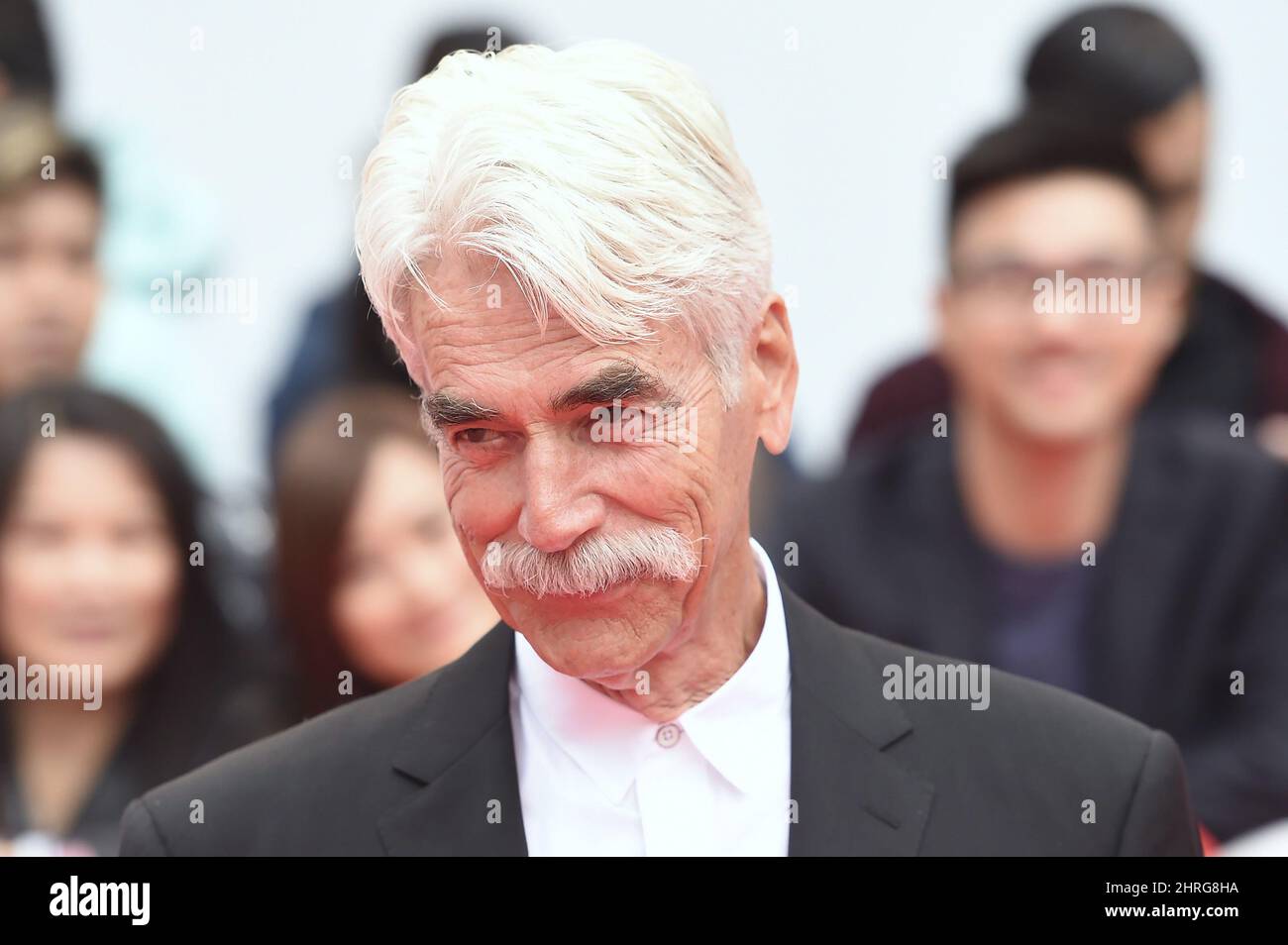 Actor Sam Elliott poses for photographs on the red carpet for the film ...