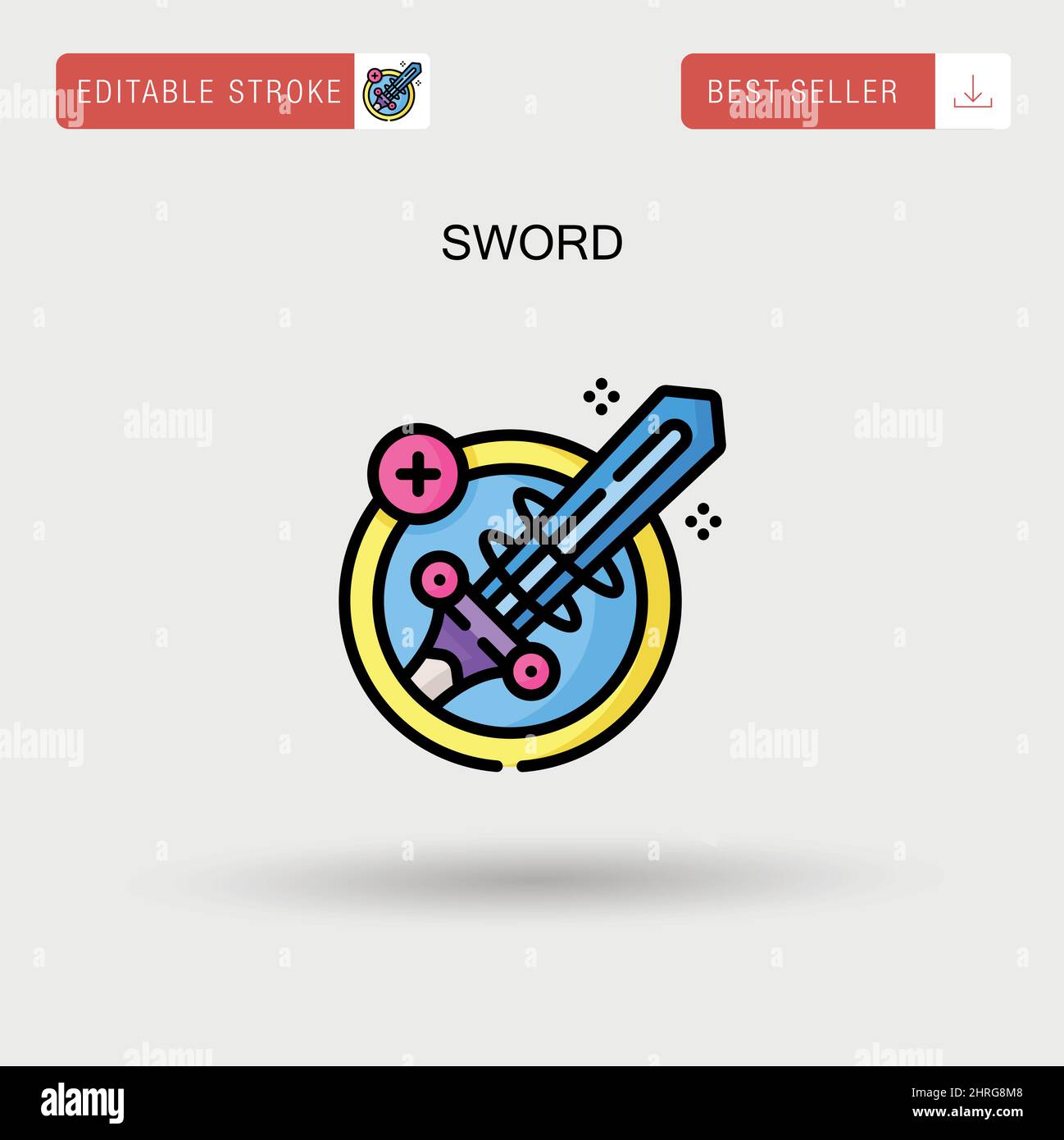 Wooden dagger illustration vector Stock Vector Images - Alamy