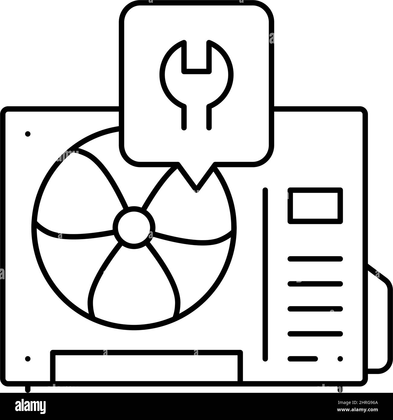 air conditioner repair line icon vector illustration Stock Vector Image ...
