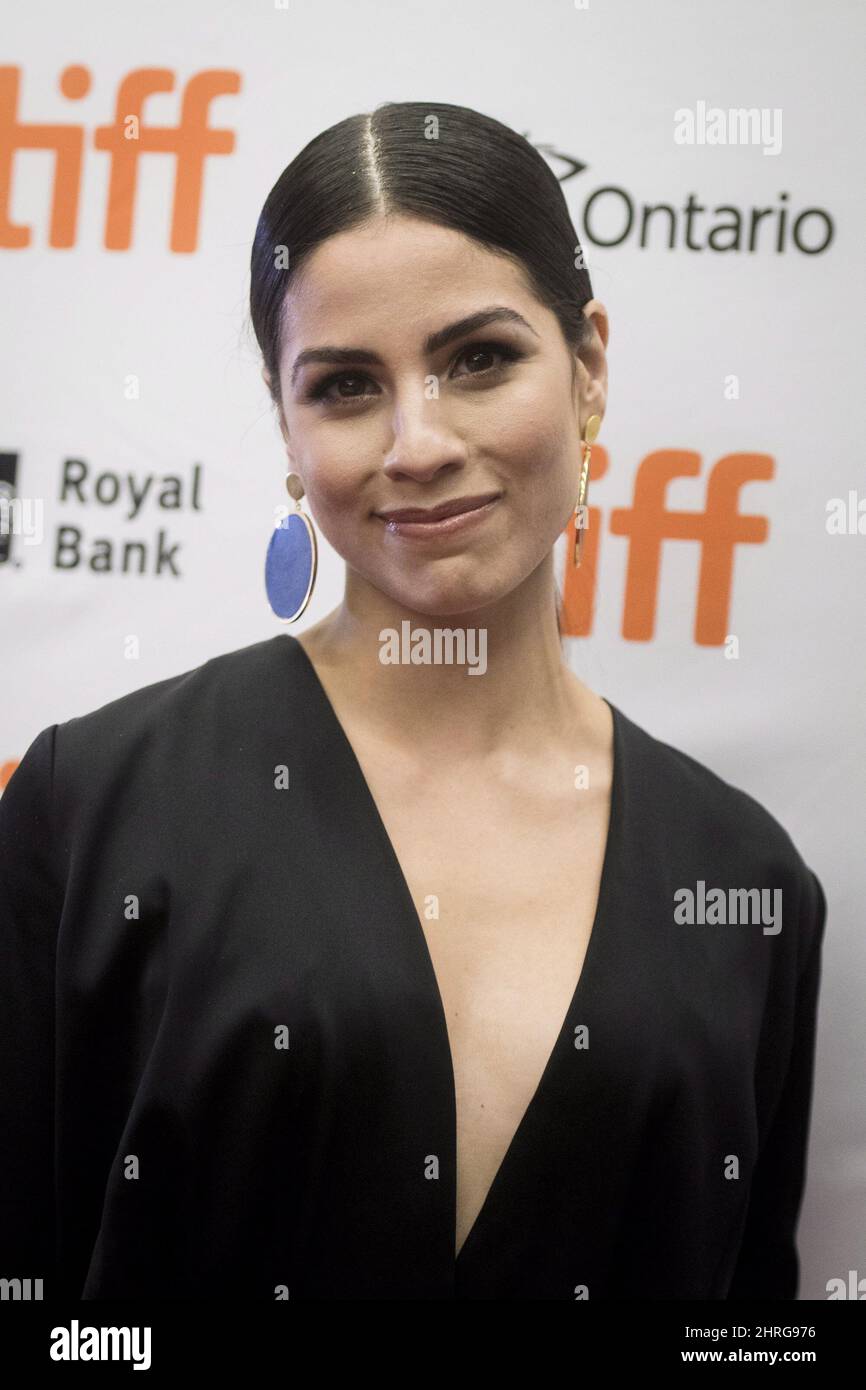 Actor Isabel Arraiza poses for photo on the red carpet for the premiere ...