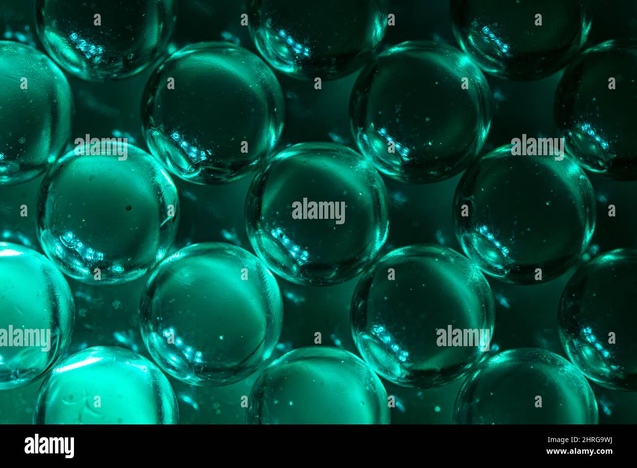 Beautiful turquoise Emerald Balls Color Background. Marble Magic ...