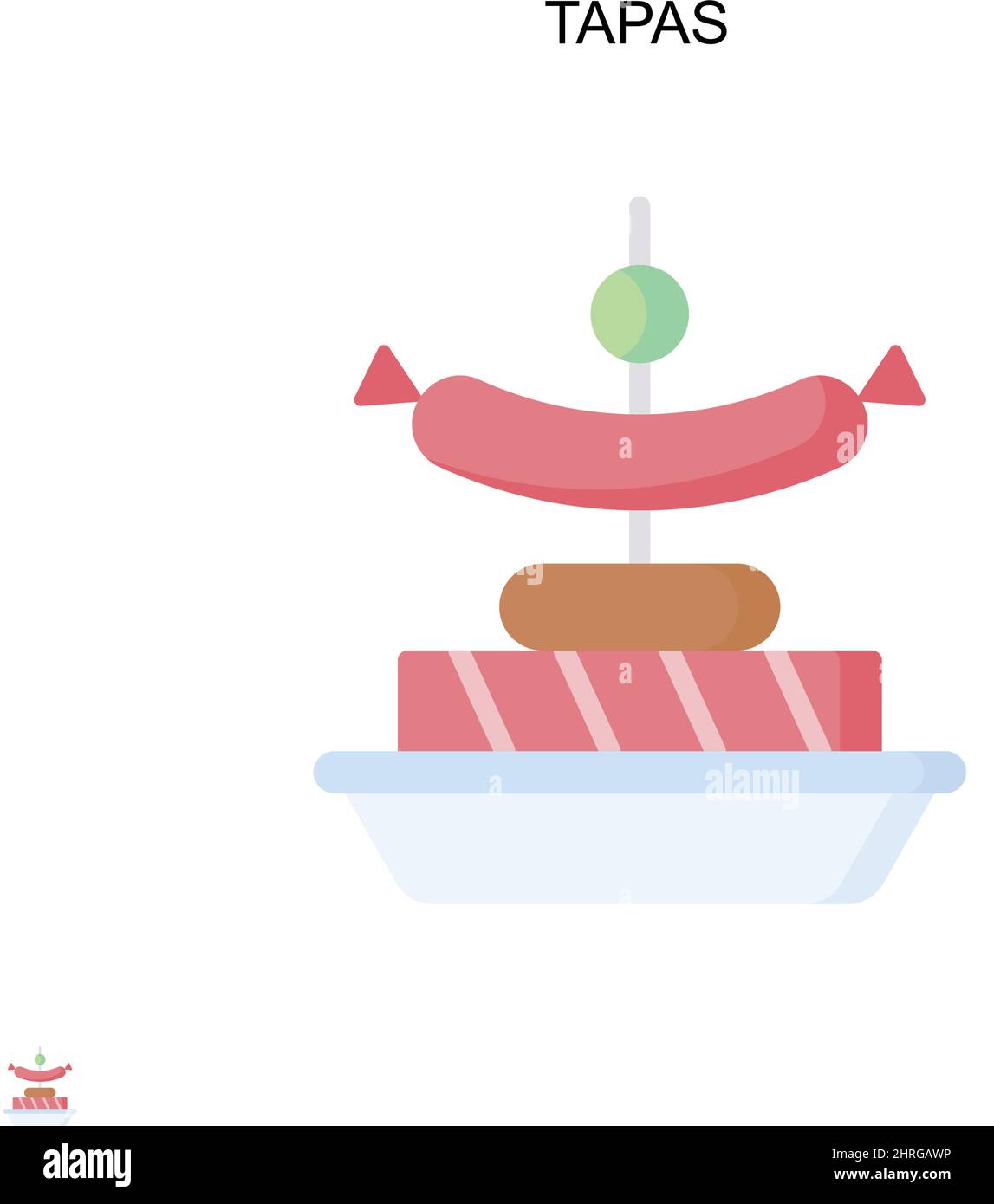 Tapas Simple vector icon. Illustration symbol design template for web mobile UI element Stock ...