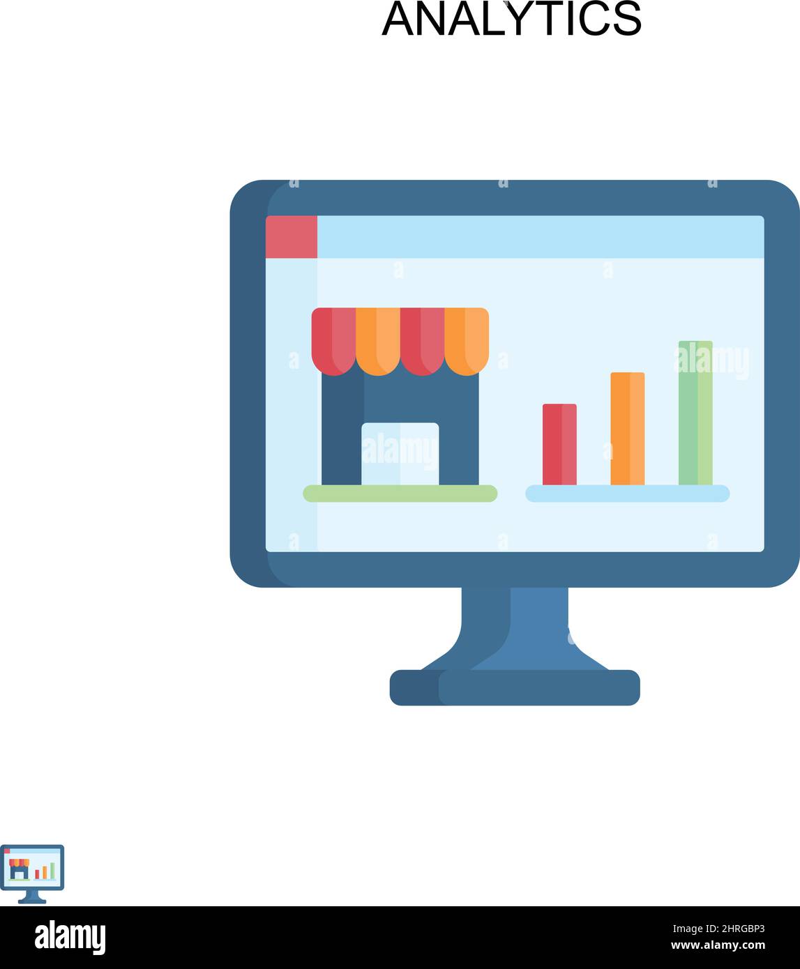 Analytics Simple vector icon. Illustration symbol design template for ...