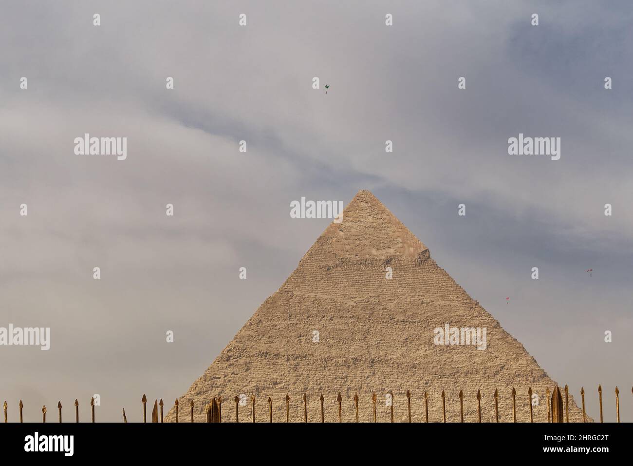 A photo of the Egyptian Pyramids and clouds in the sky Stock Photo - Alamy