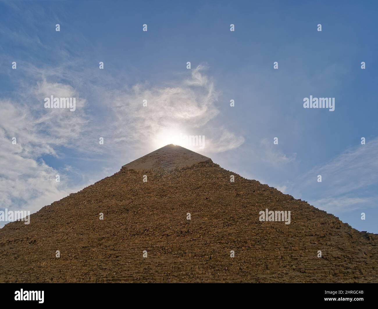 Photo of the Egyptian Pyramids and clouds in the sky Stock Photo - Alamy