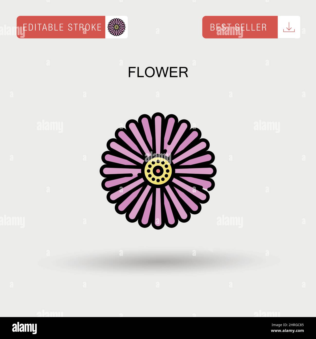 Flower Simple vector icon Stock Vector Image & Art - Alamy