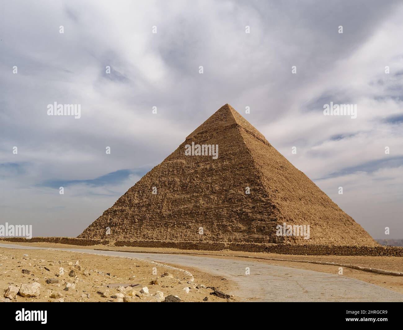 Photo of the Egyptian Pyramids and clouds in the sky Stock Photo - Alamy