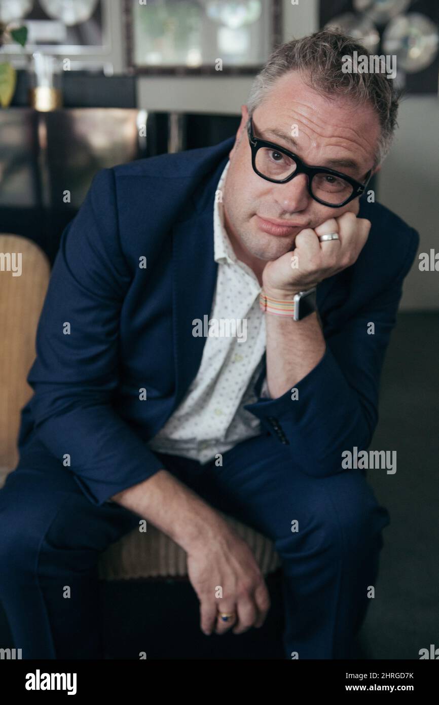 Musician Steven Page poses for a portrait in Toronto, Thursday, Sept ...
