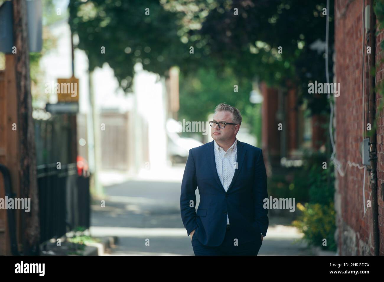 Musician Steven Page poses for a portrait in Toronto, Thursday ...