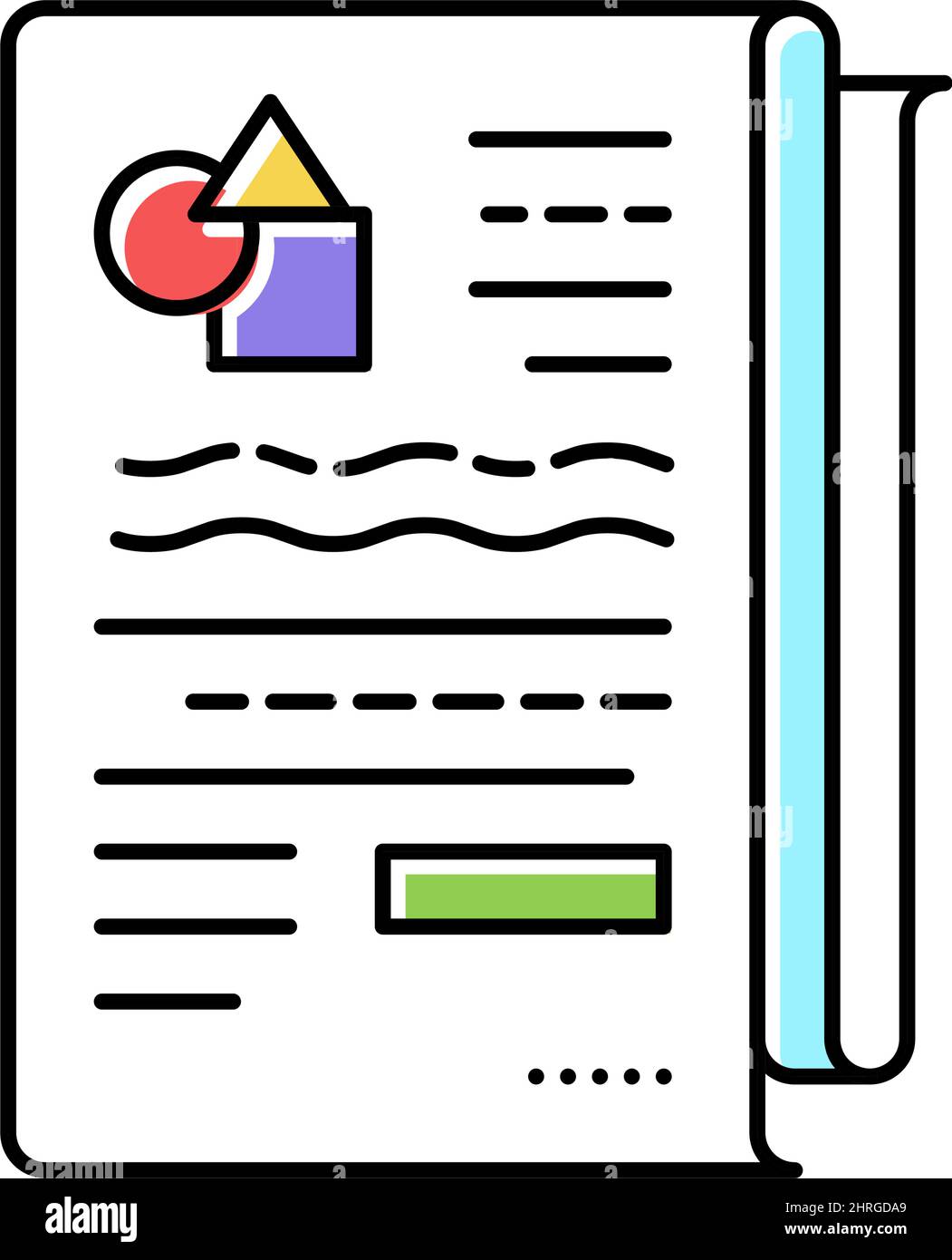 abstract report color icon vector illustration Stock Vector Image & Art ...