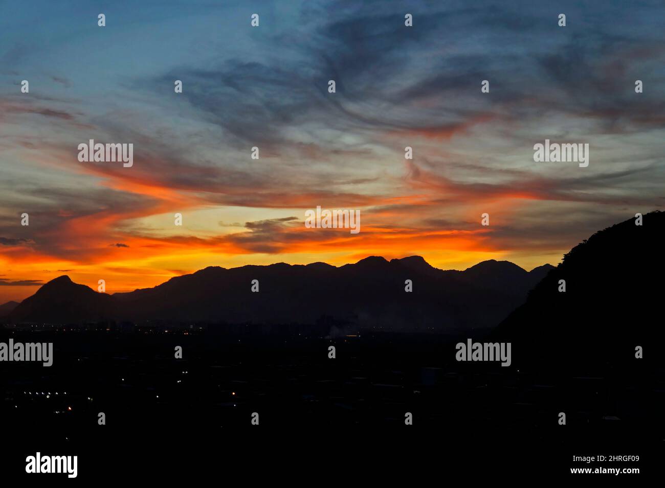 Rio sunset mountains hi-res stock photography and images - Alamy