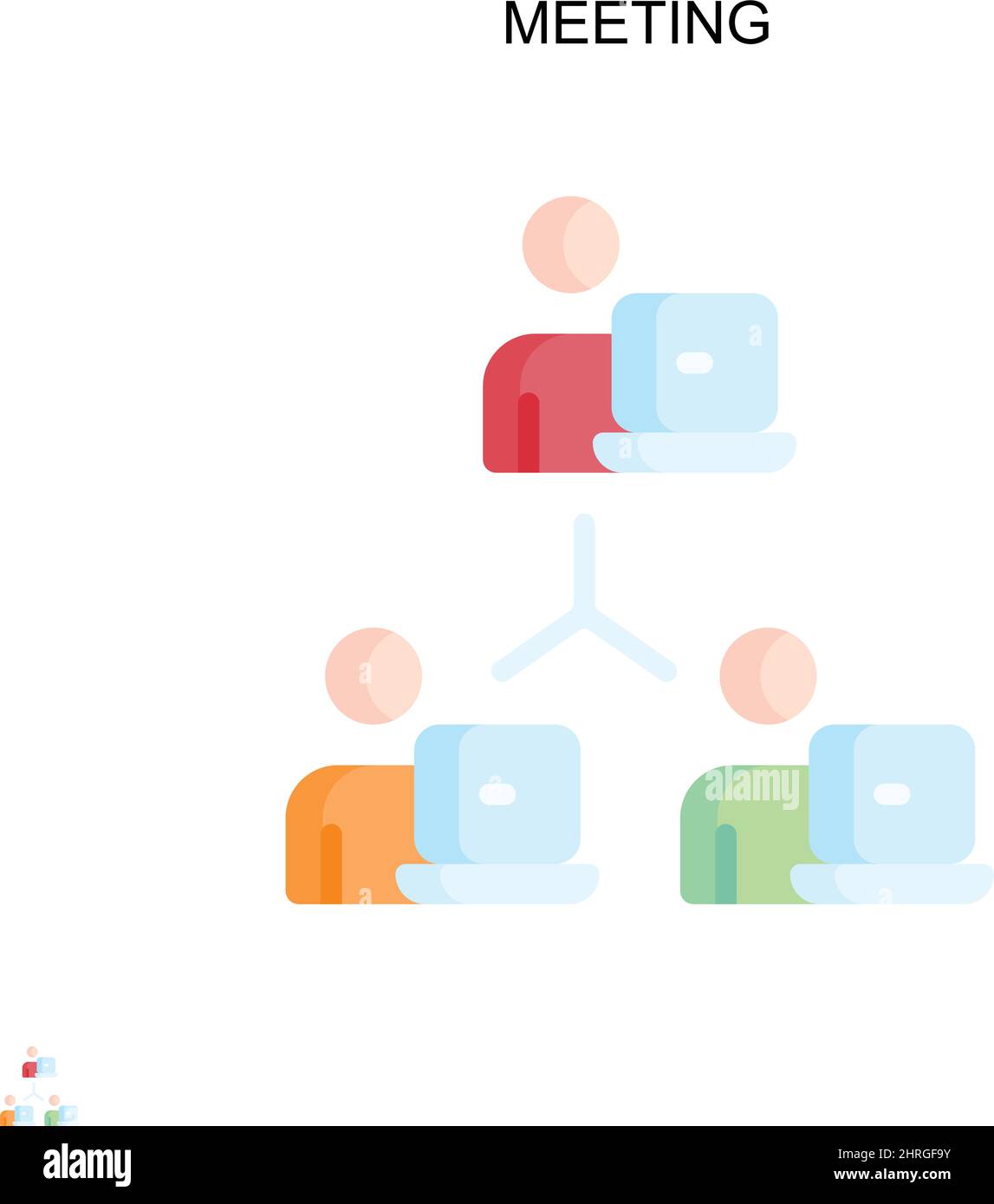 Meeting Simple vector icon. Illustration symbol design template for web ...