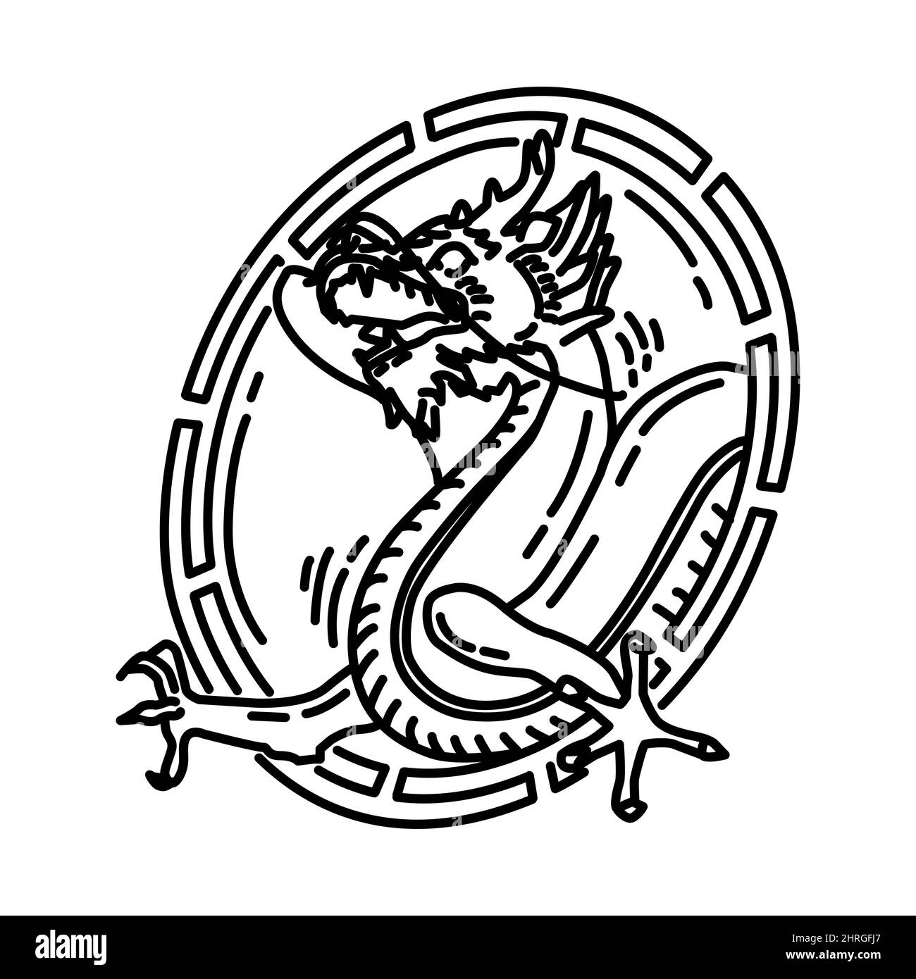 Dragon Symbol Part of Chinese New Year Accessories and Symbols Hand ...