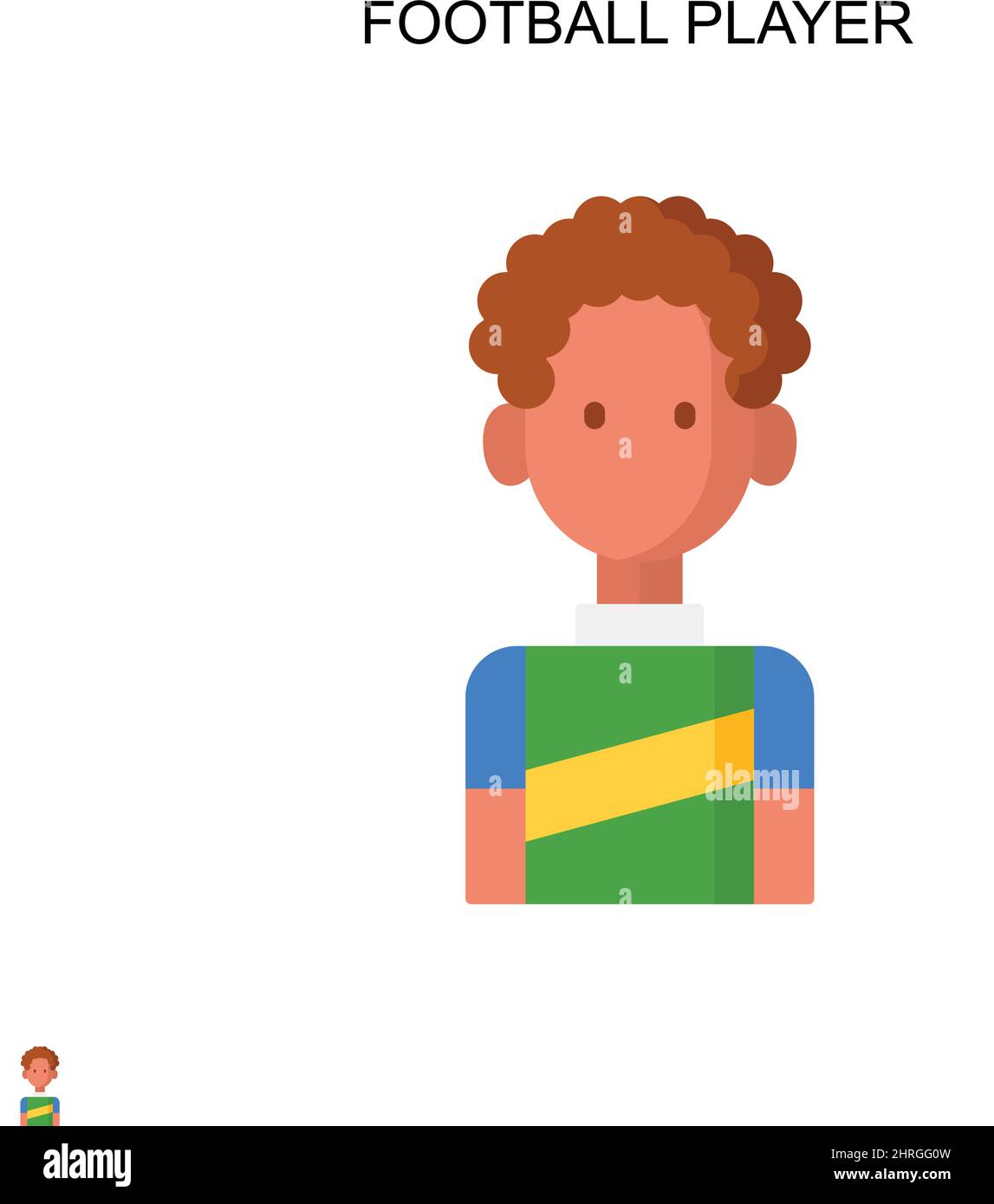 Football player Simple vector icon. Illustration symbol design template ...