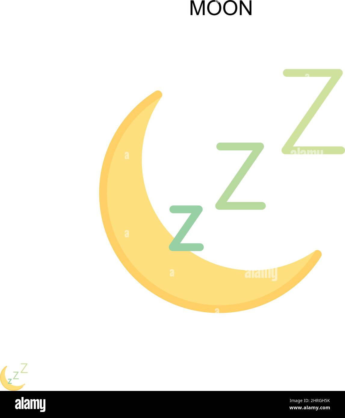 Moon Simple vector icon. Illustration symbol design template for web ...