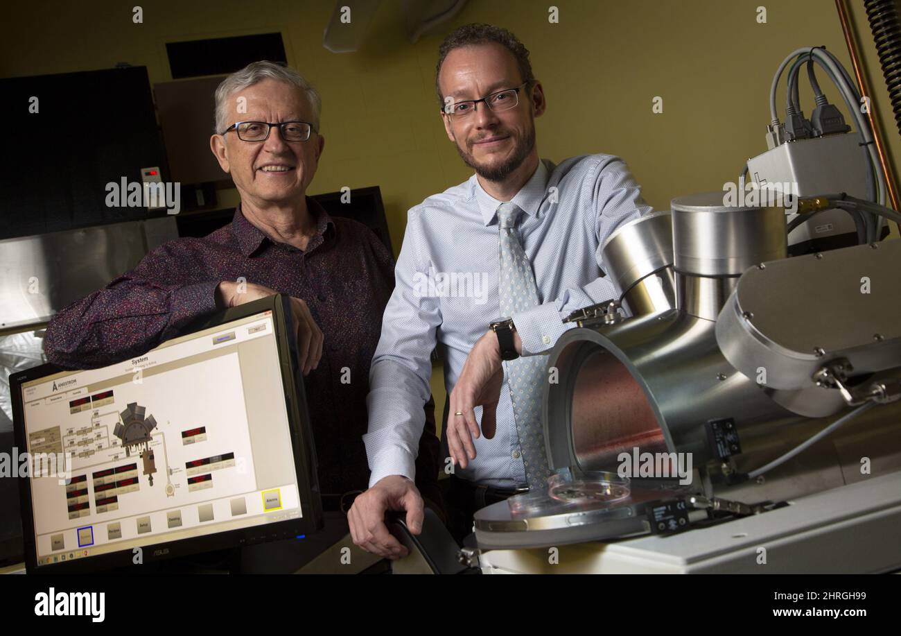 Professors Maikel Reinstadter, right, and Ralph Pudritz pose for a ...