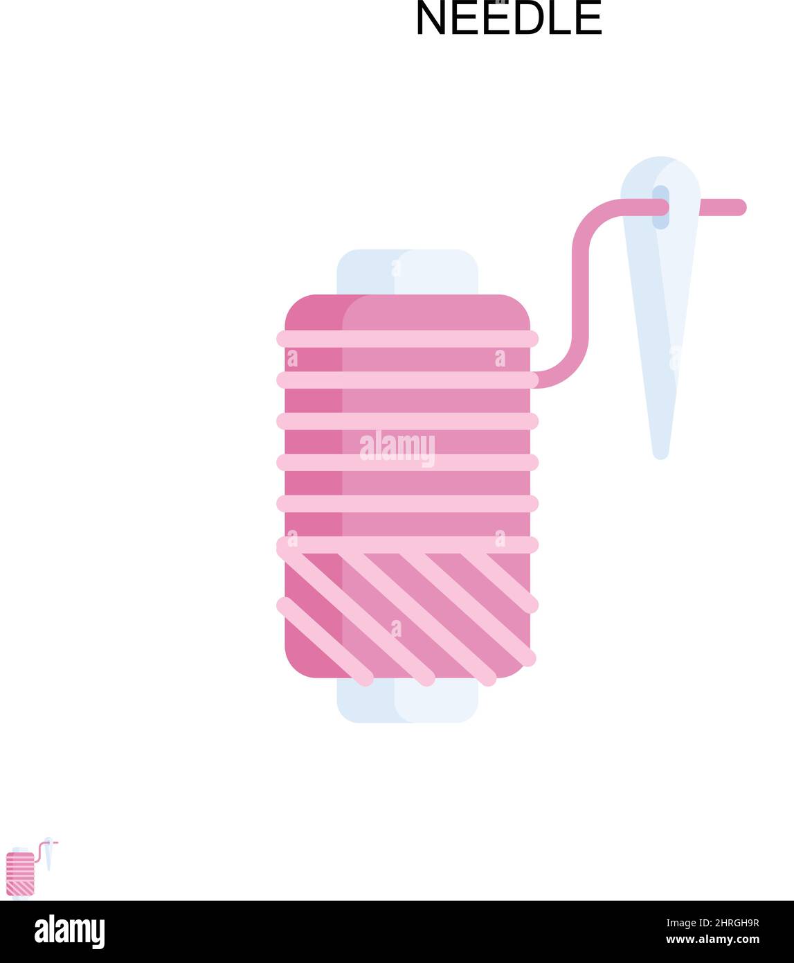 Needle Simple vector icon. Illustration symbol design template for web ...