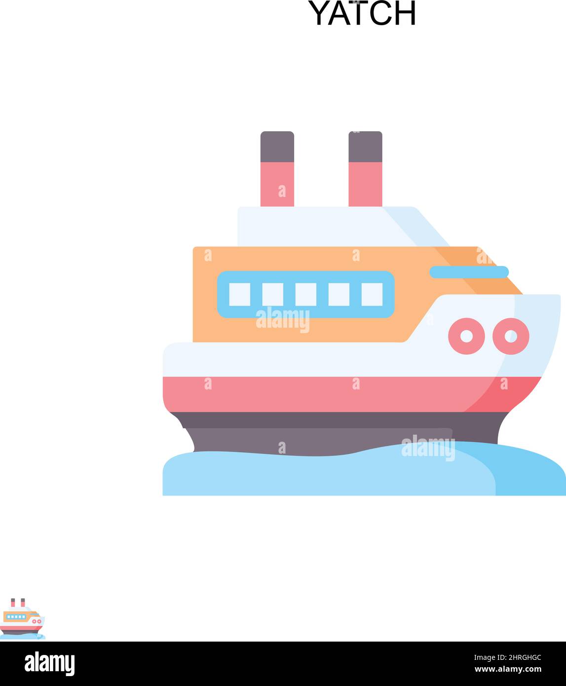 Yatch Simple vector icon. Illustration symbol design template for web ...