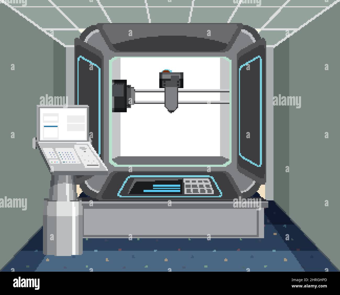 A 3D printer model machine illustration Stock Vector Image & Art - Alamy