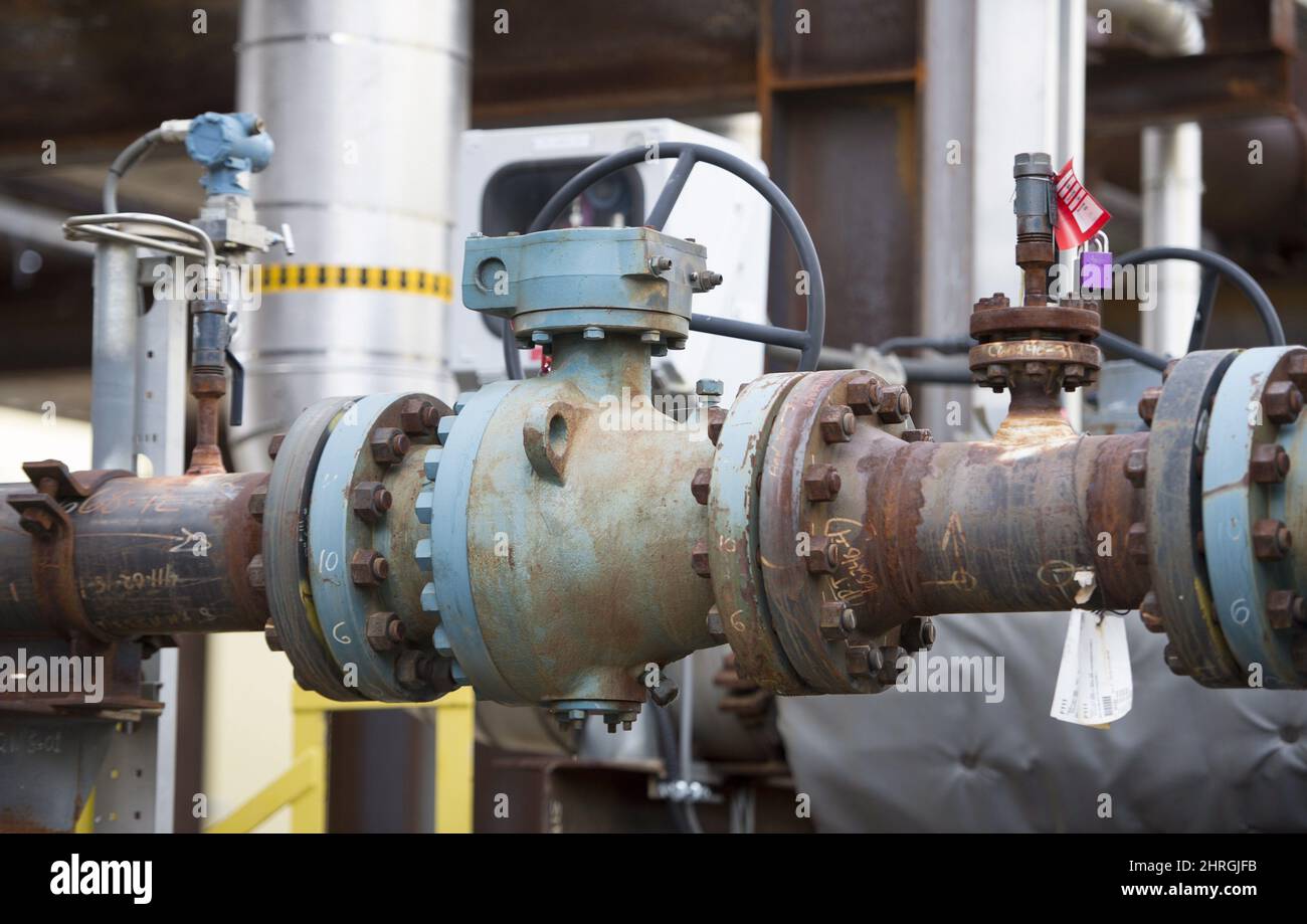 The Saturn Groundbirch natural gas plant outside of Fort St. John, B.C ...