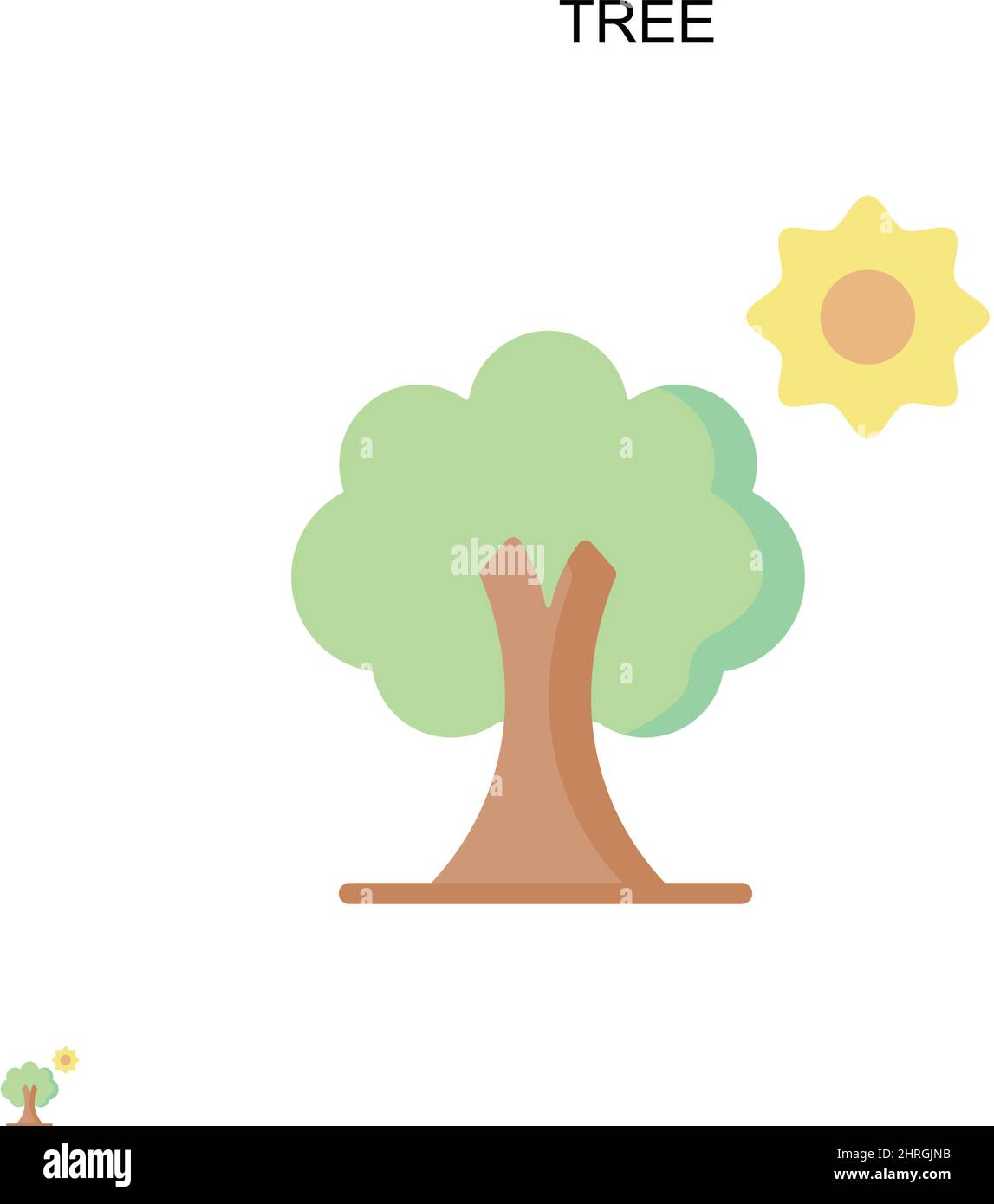 Tree Simple vector icon. Illustration symbol design template for web ...