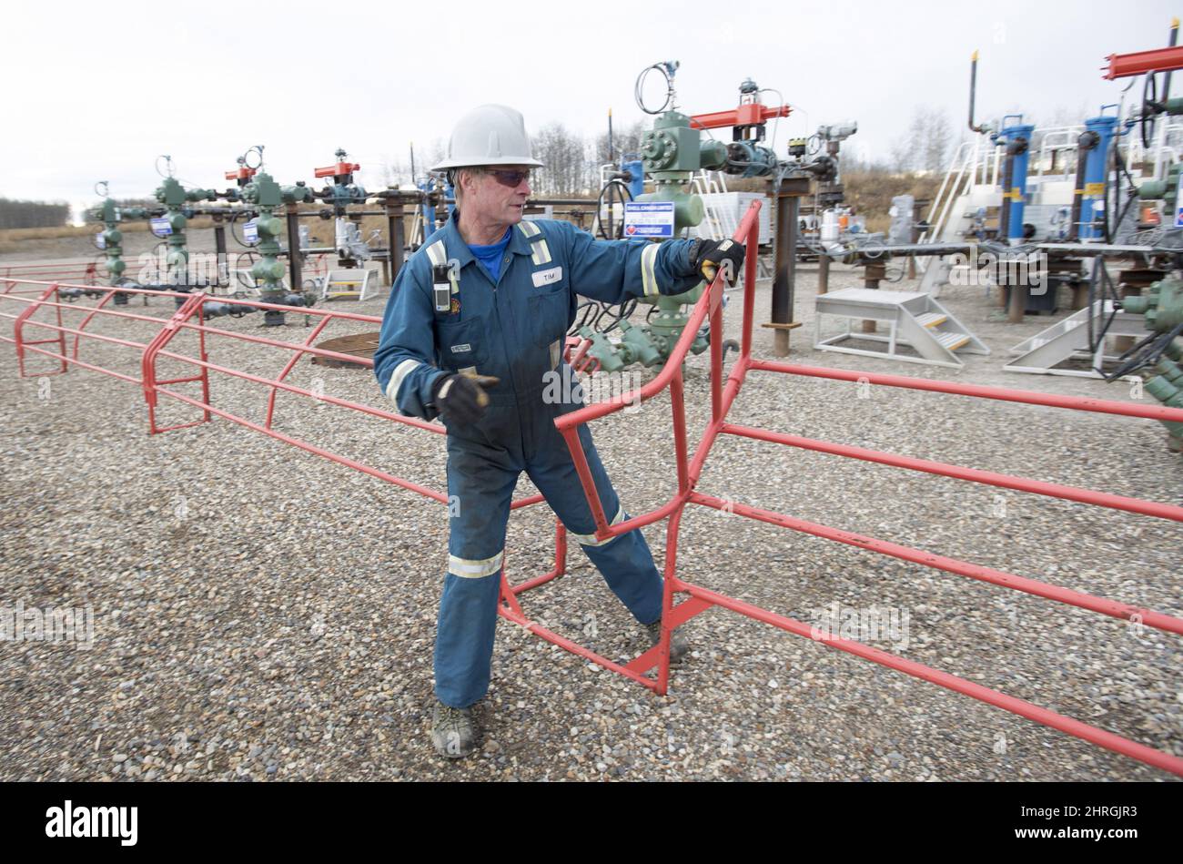 Tim Braun, Lead Operator Groundbridge is seen at the Shell multi-well ...
