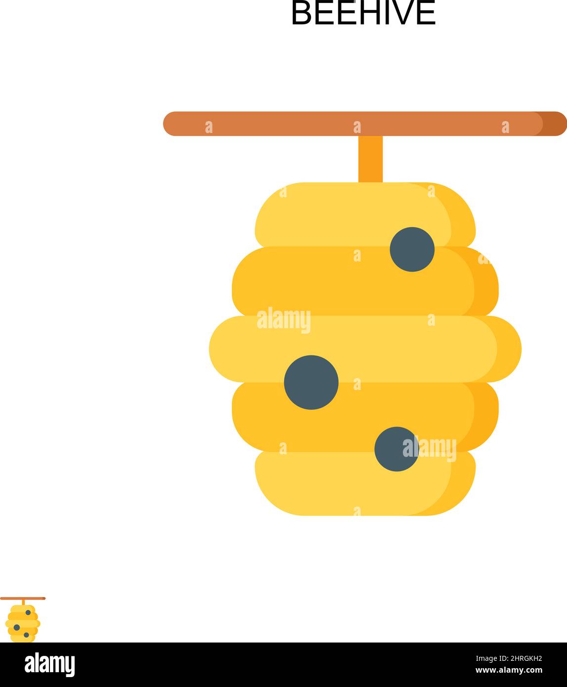 Beehive Simple vector icon. Illustration symbol design template for web mobile UI element Stock ...