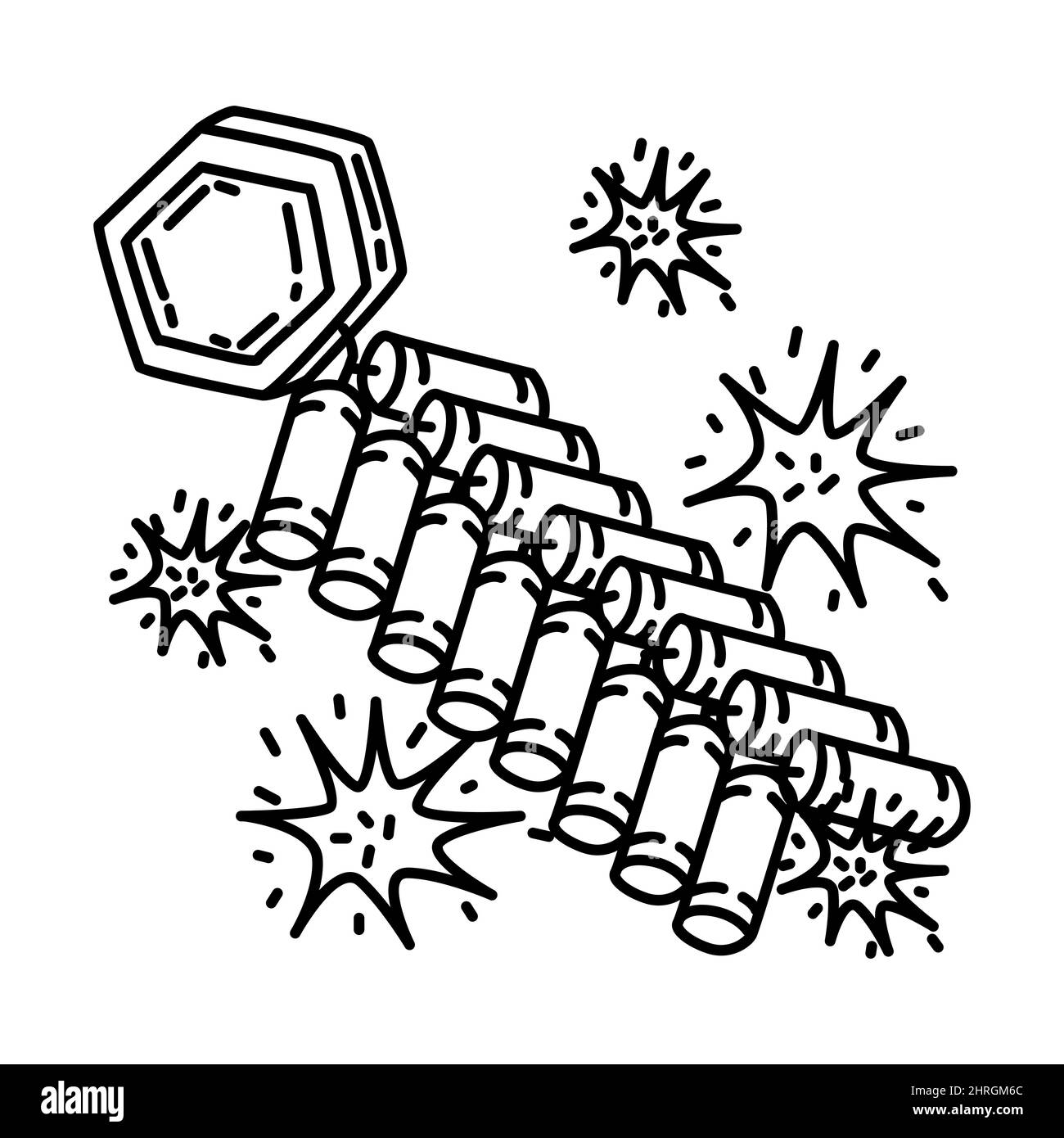 Red Firecrackers Part of Chinese New Year Accessories and Symbols Hand ...