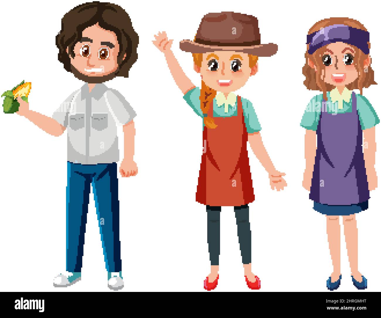 Set of merchant seller on white background illustration Stock Vector ...