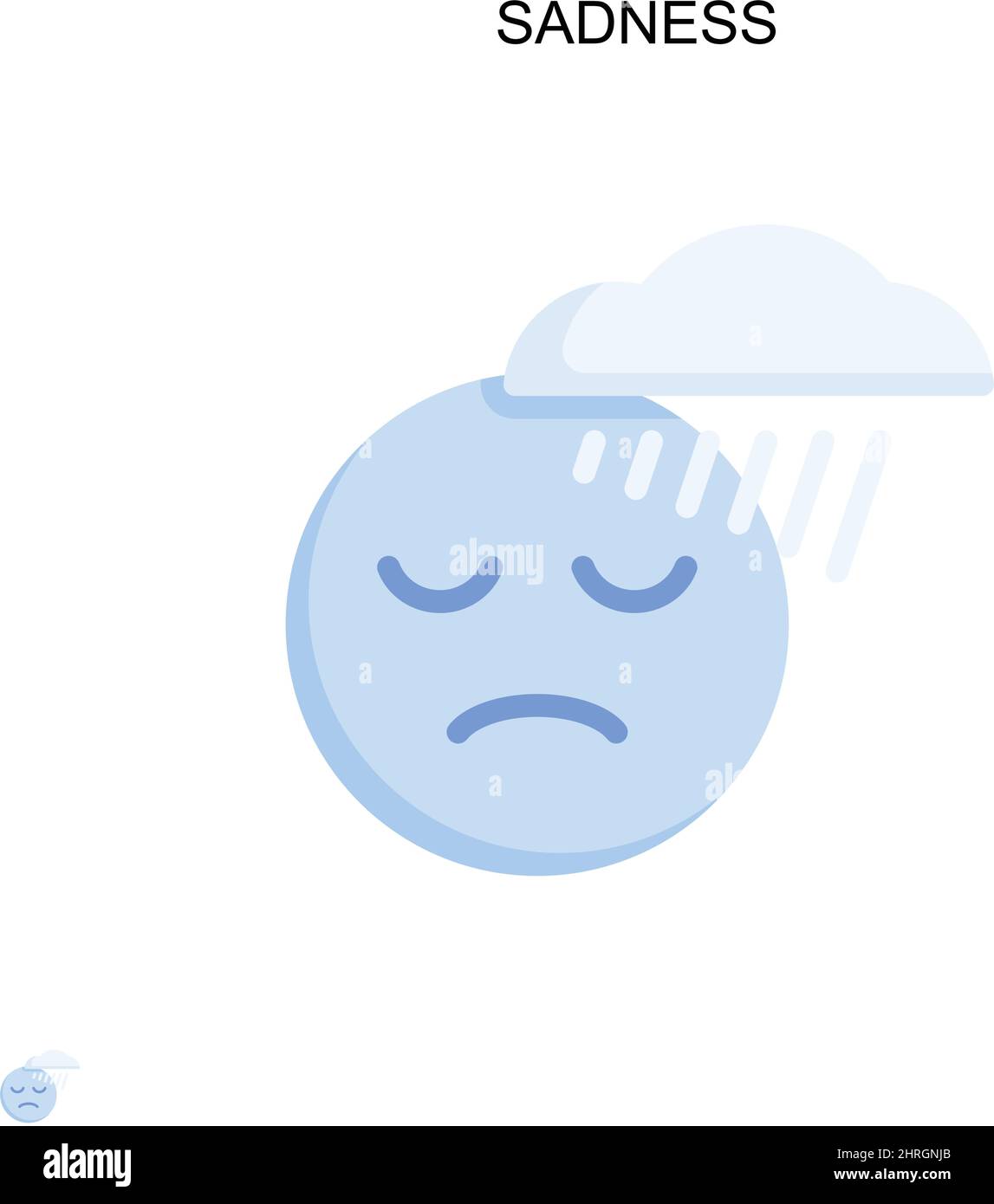 Sadness Simple vector icon. Illustration symbol design template for web ...