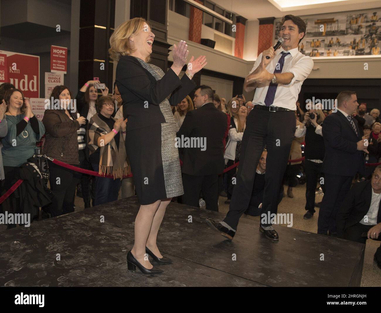 Prime Minister Justin Trudeau attends a nomination event for Liberal ...