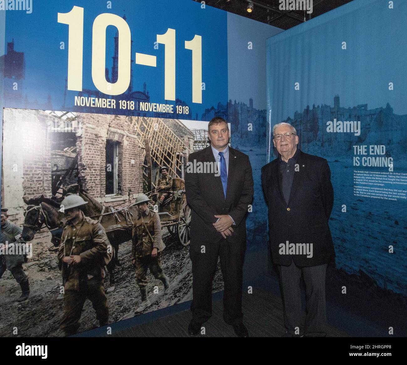 Military historians and curators Tim Cook(left) and Jack Granatstein ...
