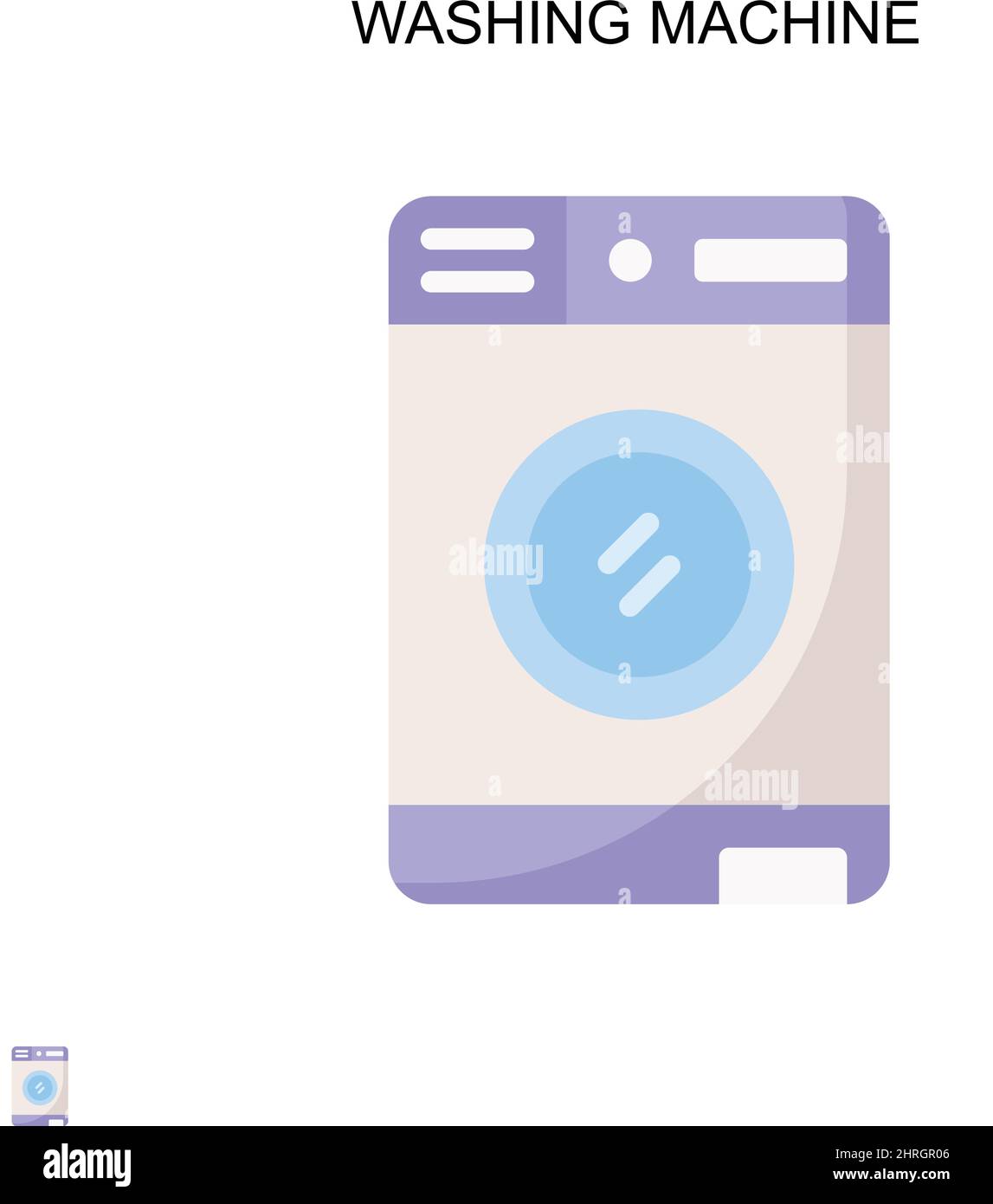 Washing machine Simple vector icon. Illustration symbol design template ...