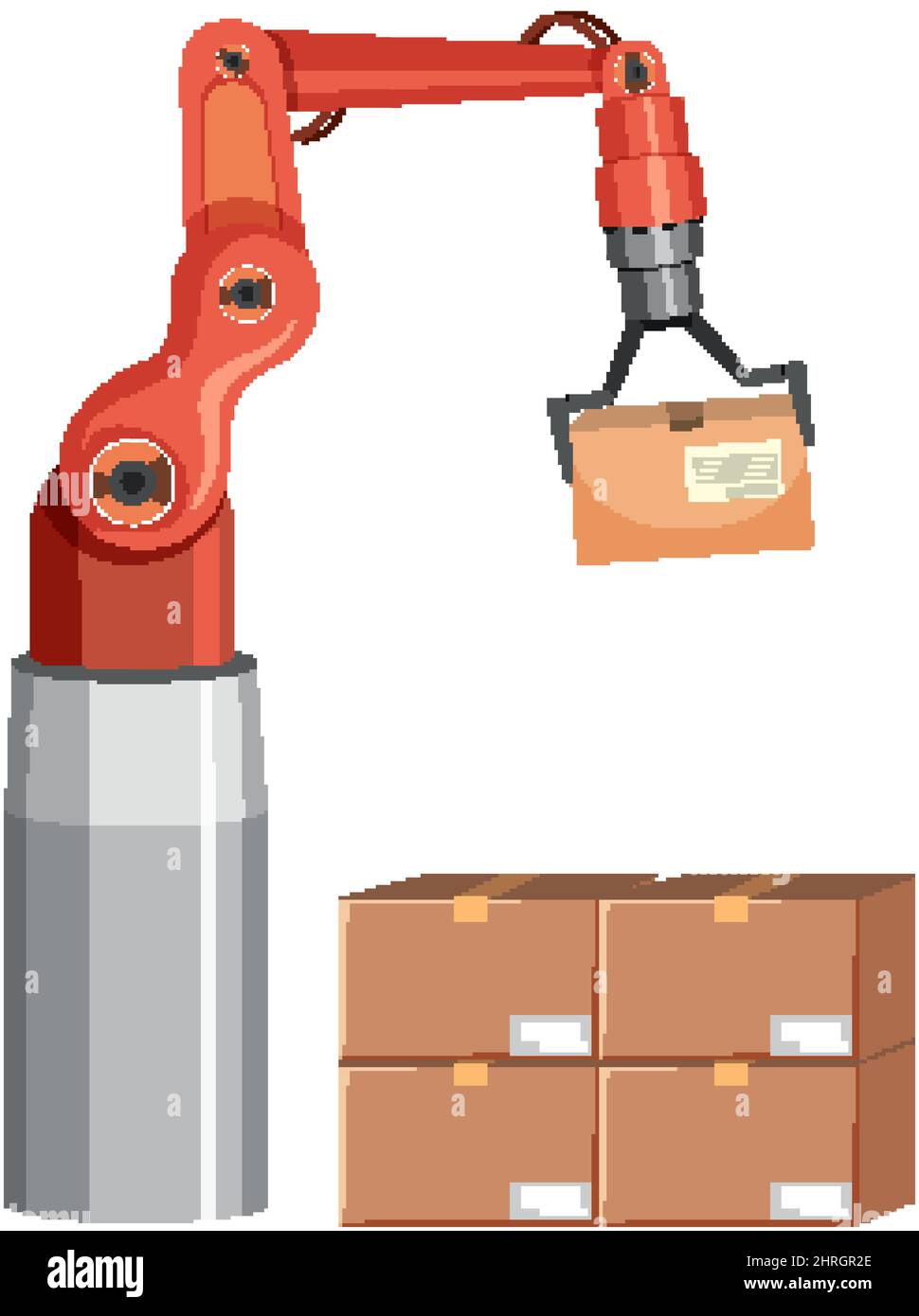 A robotic machine using in factory illustration Stock Vector Image ...