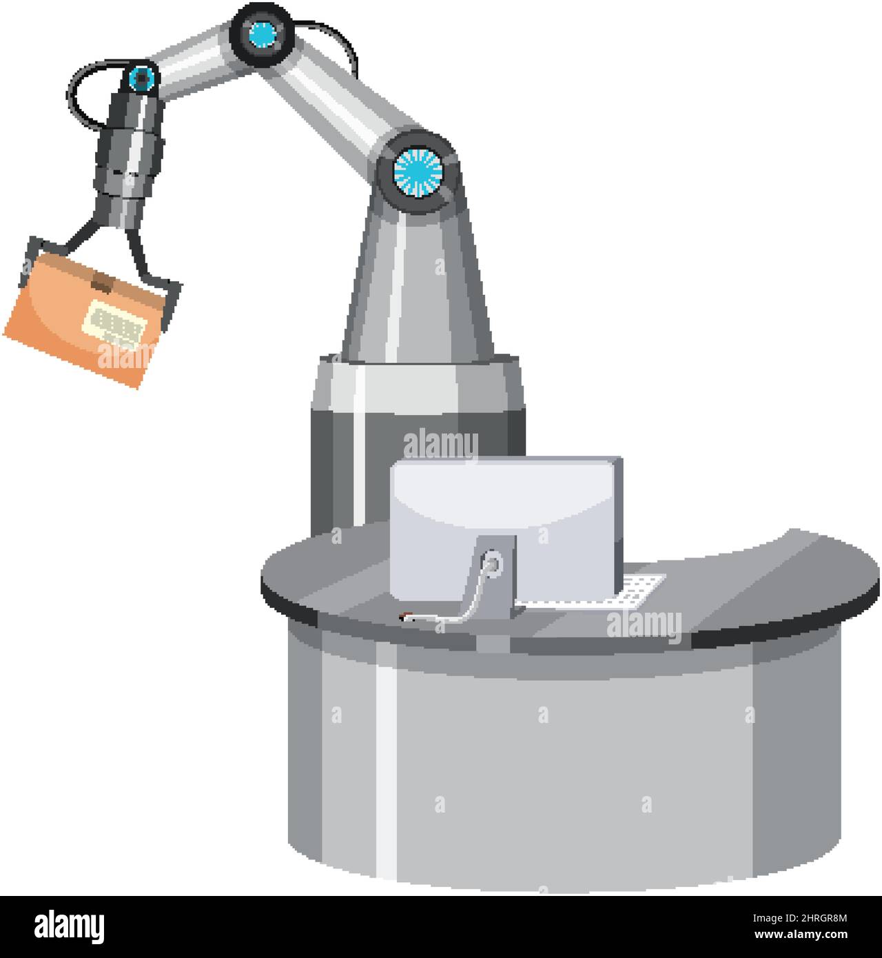 A robotic machine using in factory illustration Stock Vector Image ...