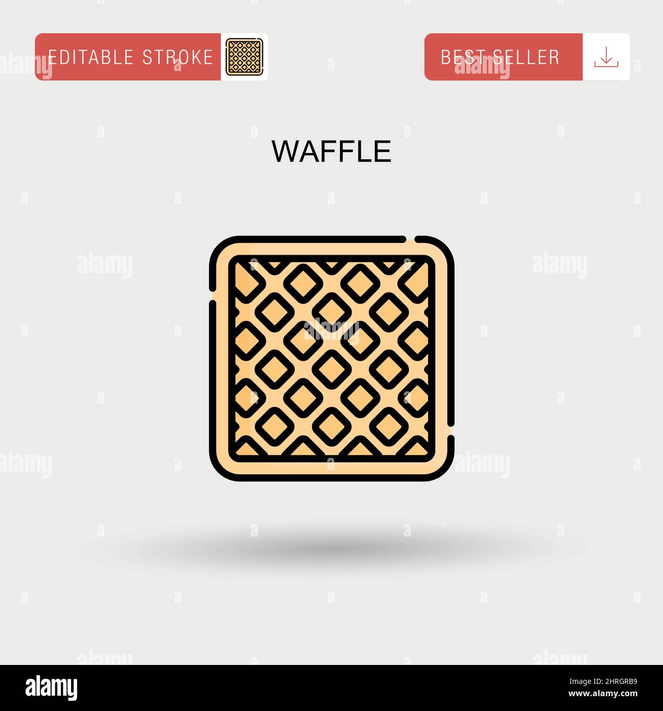 Waffle Simple vector icon Stock Vector Image & Art - Alamy