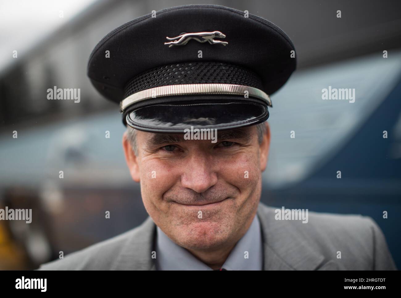 Greyhound bus driver Brent Clark, who has been with the company since ...
