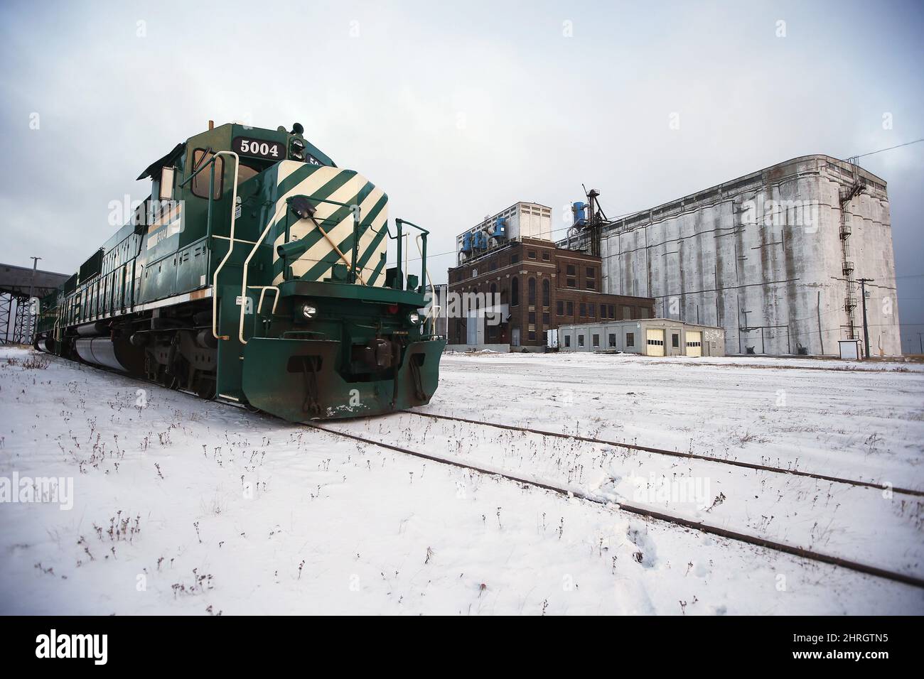 The first train in 18 months to arrive on a repaired line is ...
