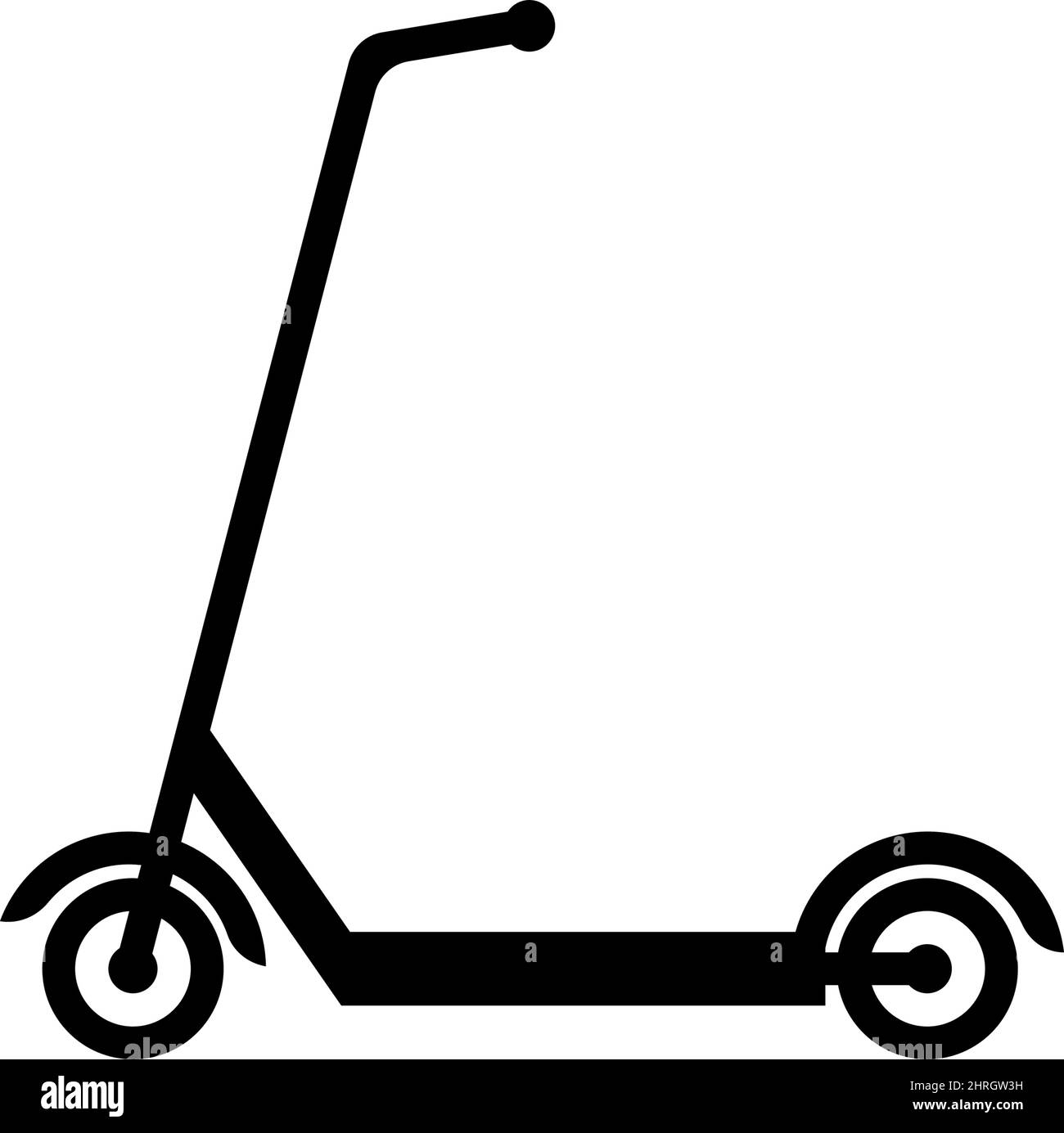 Kick scooter illustration Black and White Stock Photos & Images - Alamy