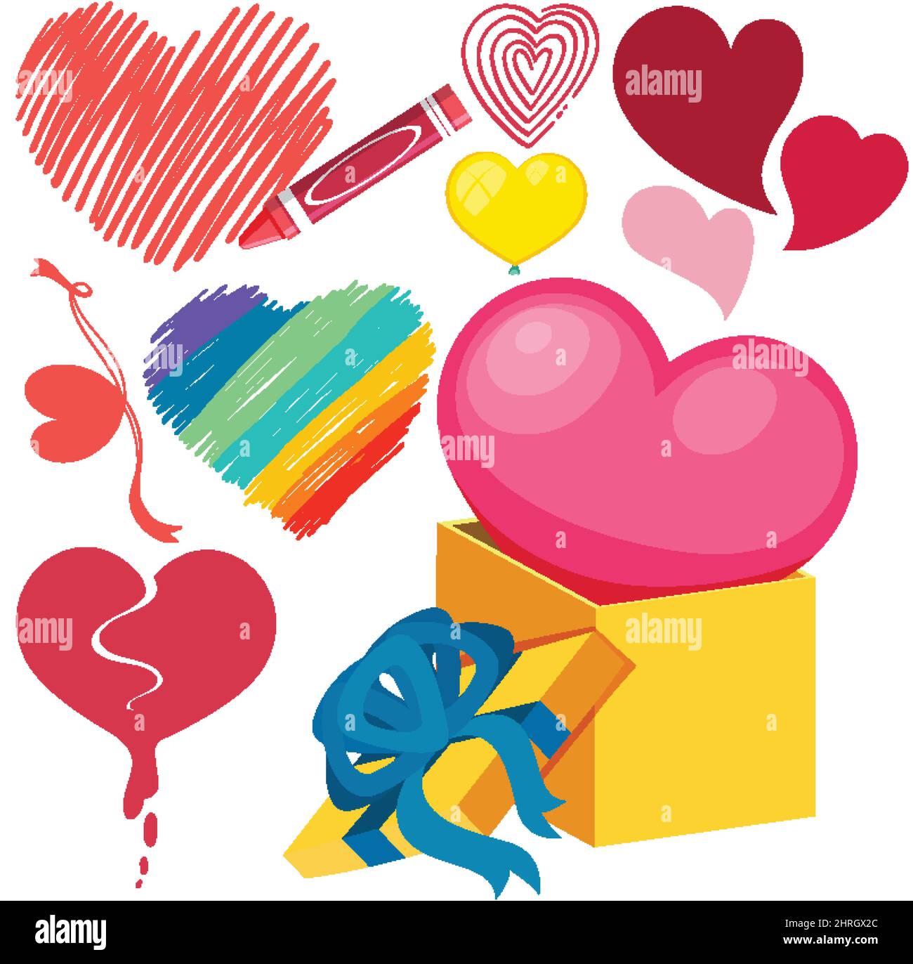 Valentine theme with many hearts illustration Stock Vector Image & Art ...